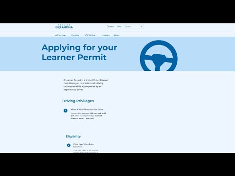 Getting your Learner Permit with Service Oklahoma