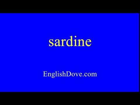 How to pronounce sardine in American English.