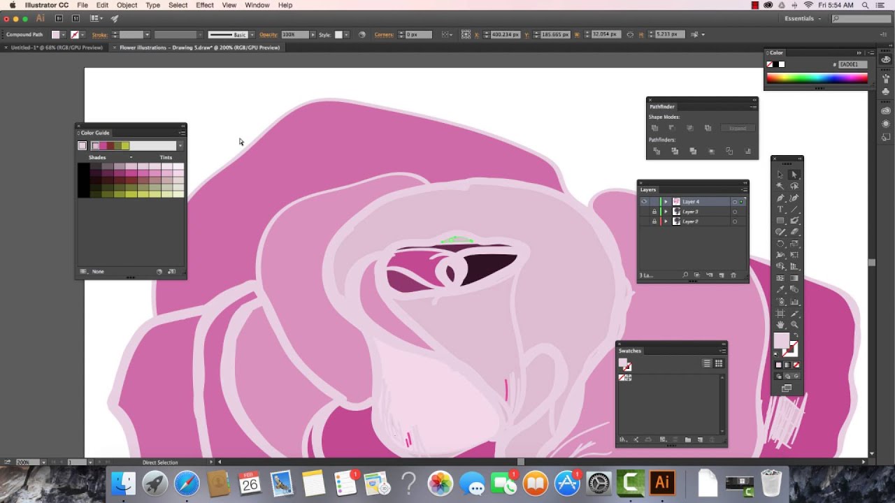 Vector Art Speed Video: Rose