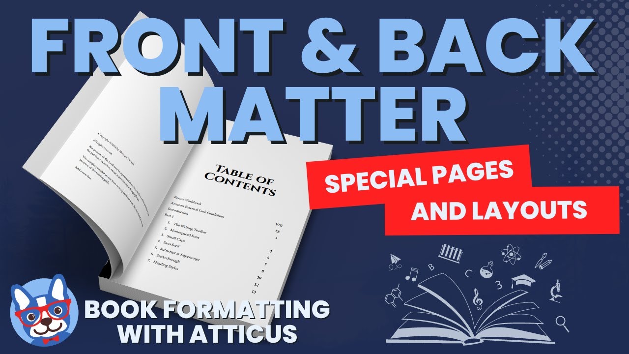 Front and Back Matter - Formatting Your Book with Atticus