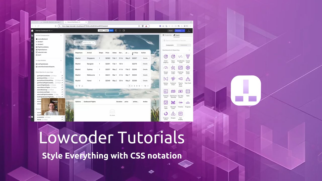 Lowcoder Tutorial - CSS applied Settings