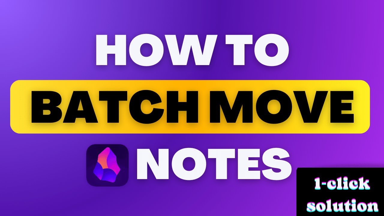 How can I bulk move files without breaking links? - Help - Obsidian Forum