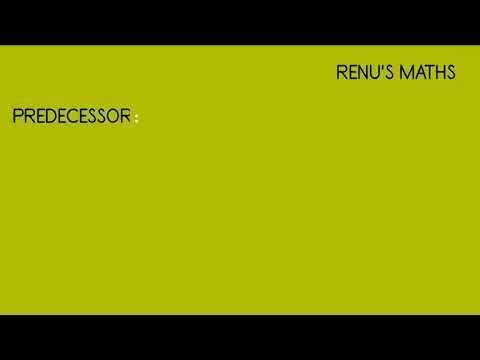 what is predecessor and successor in maths?