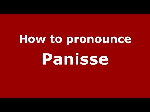 How to pronounce Panisse (Dominican Republic) - PronounceNames.com