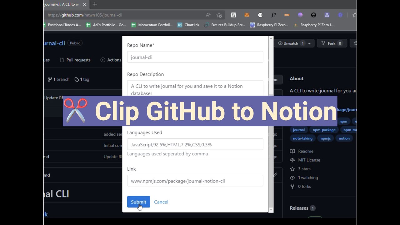 GitHub Clipper to Notion