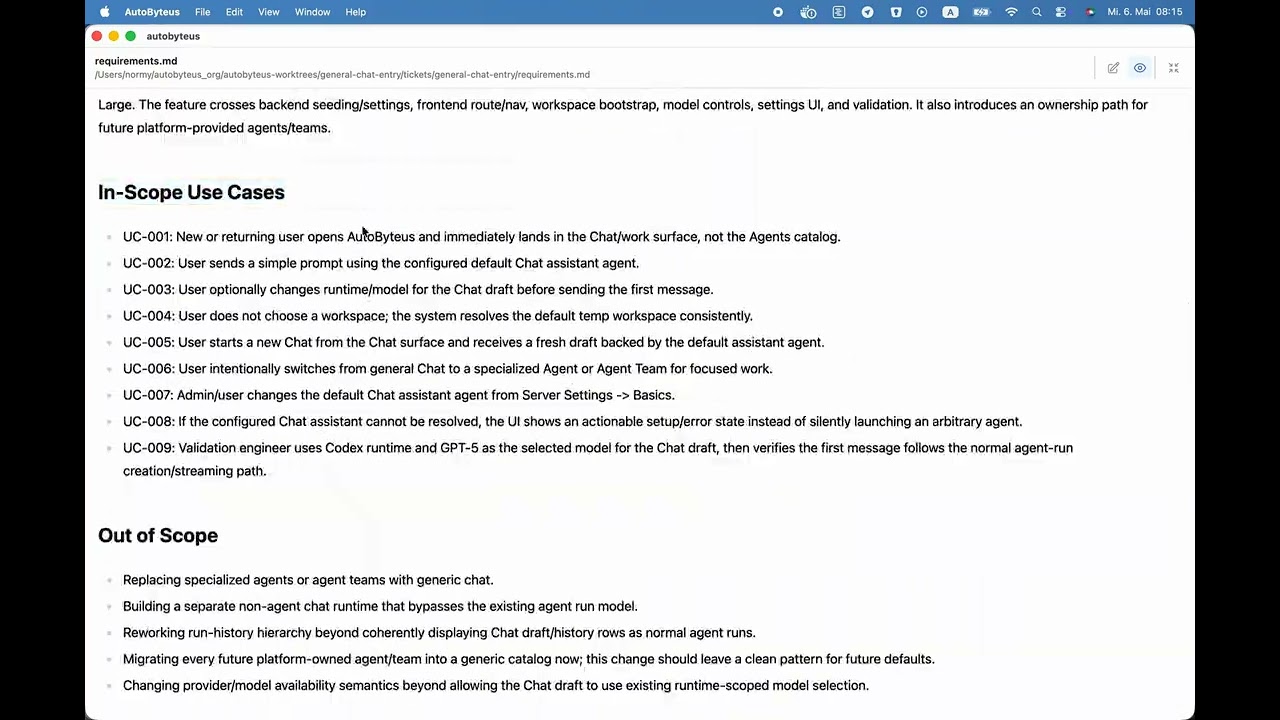 AutoByteus Software Engineering Team – Agent Collaboration Tutorial