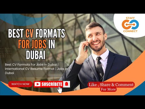 Best CV Formats For Jobs In Dubai | International CV Resume Format | Jobs In Dubai