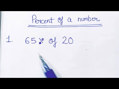 find the 65 percent of 20 #maths #education #Barkha