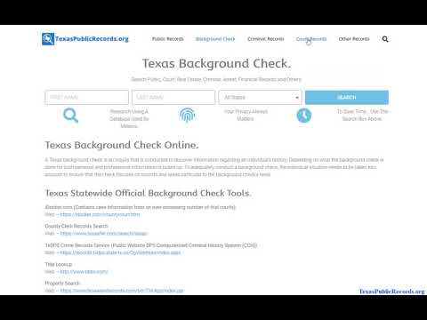 Texas Court Records (Public Search Online By Name and Case Number).