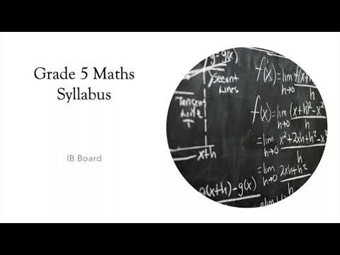 Grade 5 Maths Syllabus for IB Board