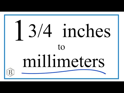 Convert 1 3/4 Inches to Millimeters