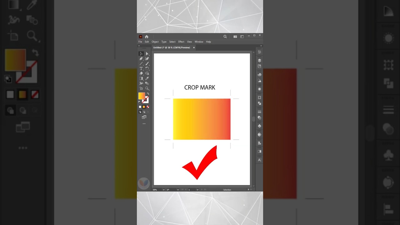 How to Add Crop Mark on an Object - Adobe Illustrator Tutorial #illustrator