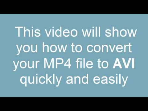 How to convert MP4 to AVI