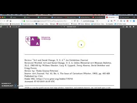 Using the JSTOR Database