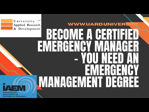 Become a certified emergency manager – University of Applied Research ...