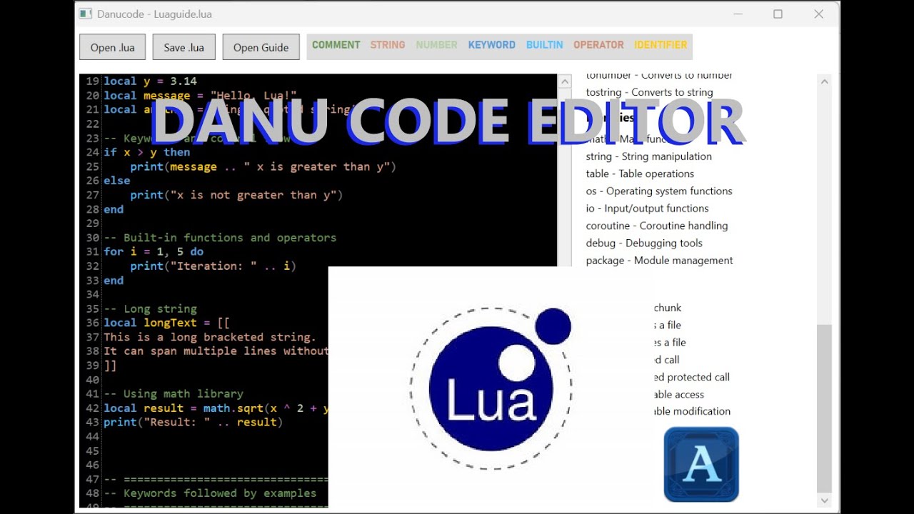 My new Lua Script Editor