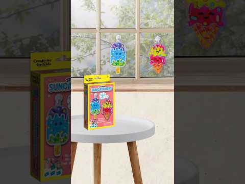✨ Brighten up your windows with the Sticker Suncatcher Mini Kit from #creativityforkids 🍦🎨