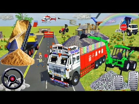 🚜Drive JCB and Uploading Stone 🪨 From Dumper Truck🚒 in Game #truck #jcb #tractor #dumper #gameplay🚨