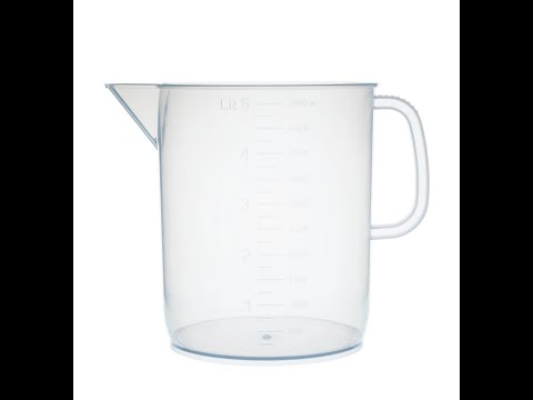 Measuring Jug 5 Ltr Plastic Transparent For Measuring Liquid/तरल पदार्थ को मापने के लिए 5 लीटर का जग