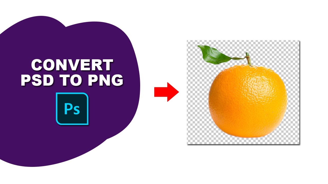 Convert PSD to PNG transparent background