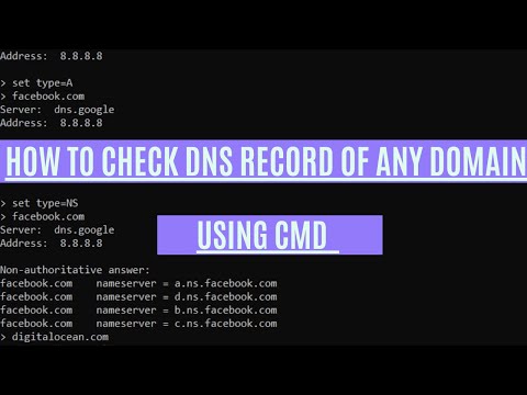 How to check DNS records of a Domain using Windows CMD