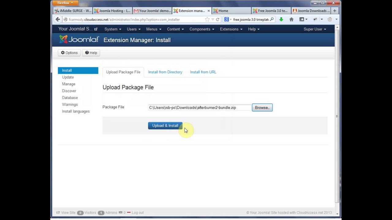 Joomla 3.x :Lesson 1: Start and Install Template