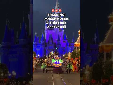 MICKEY’S NOT SO SCARY HALLOWEEN PARTY DATES 🎃