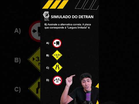 Simulado do DETRAN, sinalização de trânsito, tente acertar! #autoescola #detran