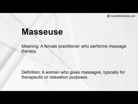 Masseuse Meaning
