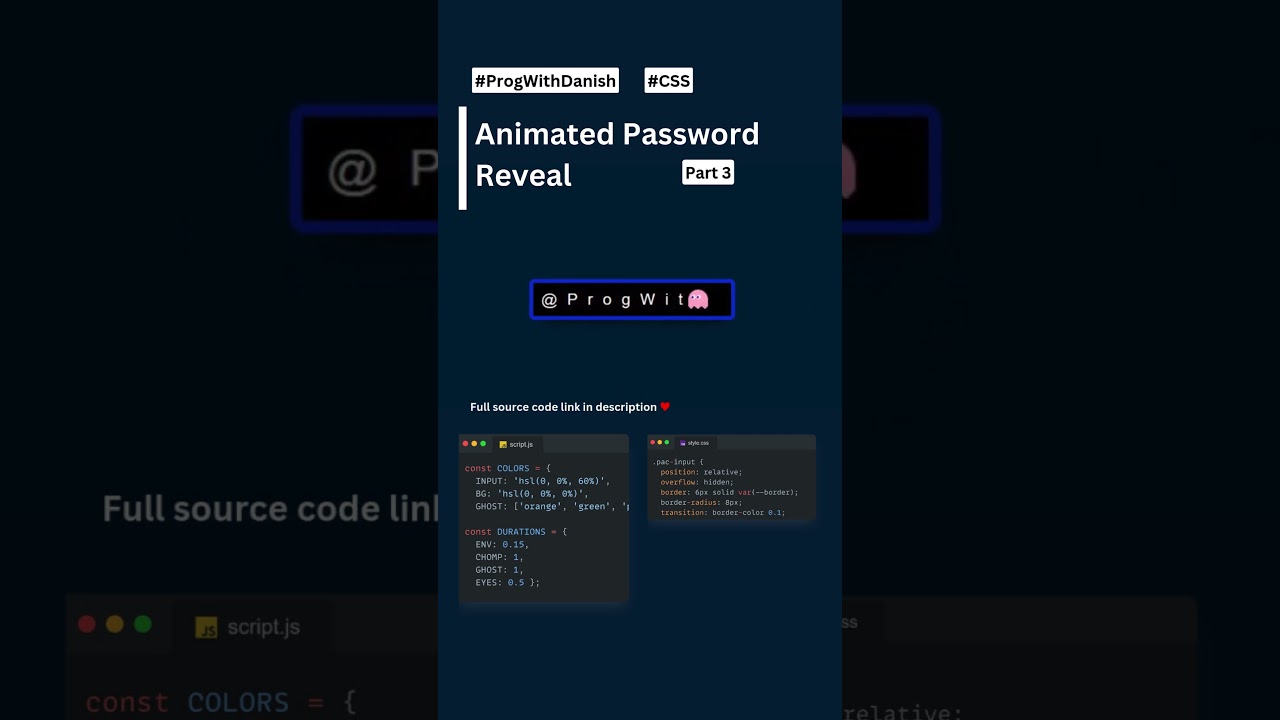 Animated Password Form Part-3 #coding #learnhtml5andcss3