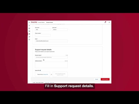 How to request instrument support in Services Central