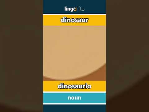 🇬🇧🇪🇸 dinosaur - dinosaurio : vocabulary builder : learn English : aprendamos inglés