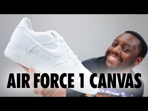 Nike Air Force 1 Canvas Summit White On Foot Review QuickSchopes 807 Schopes HV1204 100