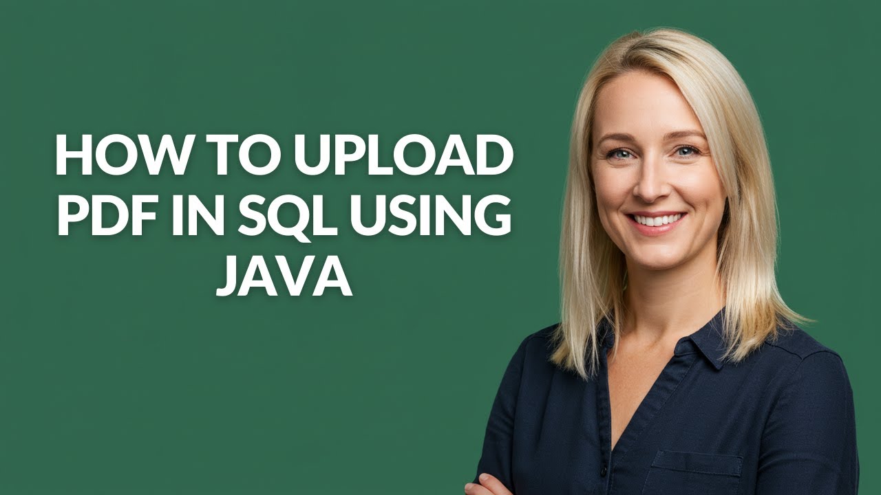 How to Upload Pdf In Sql Using Java - Julia'sTutorials