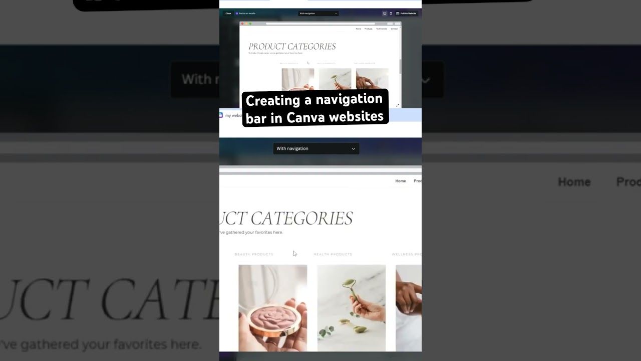 Let’s create a navigation menu in our Canva Website! #canva #webdesign #canvacreator