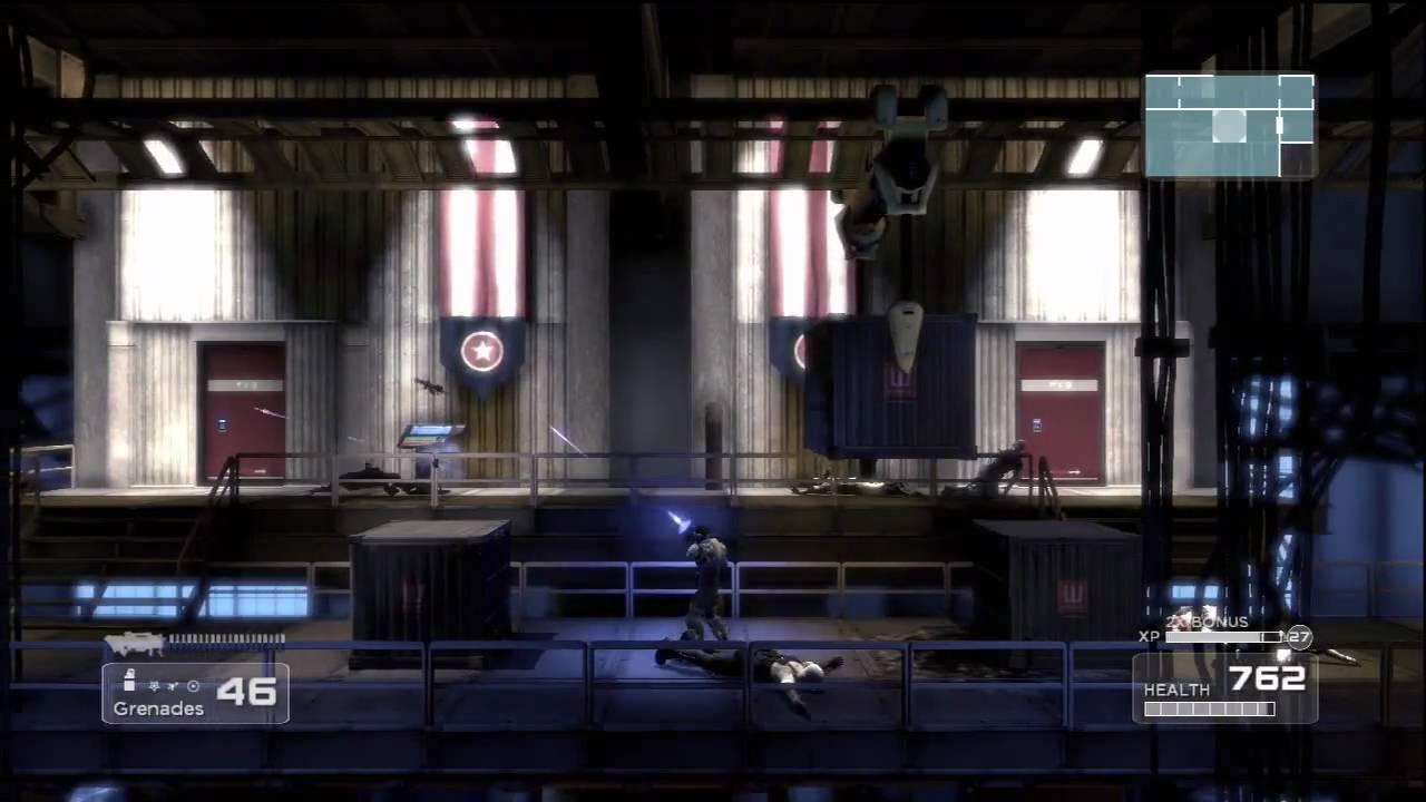 Shadow Complex - Blue Area Gold Bar Location
