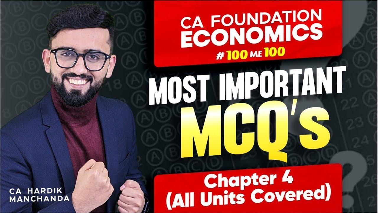 Most Important MCQs - Chapter 4 ( All Units ) | CA Foundation Marathon | CA Hardik Manchanda |