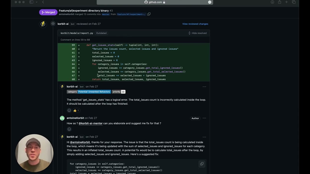 GenAI PR Reviewer for GitHub - Korbit.ai Product Intro