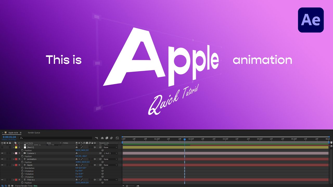 Apple Style 3D Perspective Title Animation | After Effects Tutorial