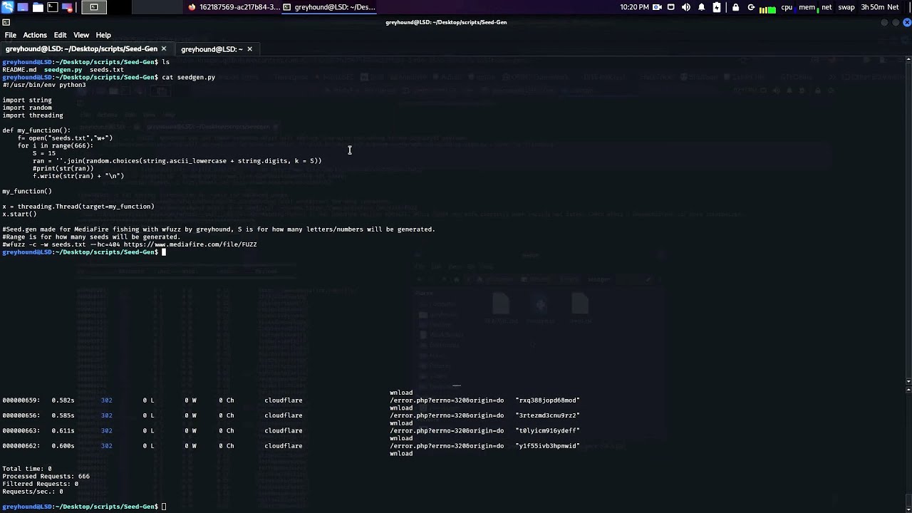 Mediafire URL Seed Generator (fuzz for downloads) Github PoC))