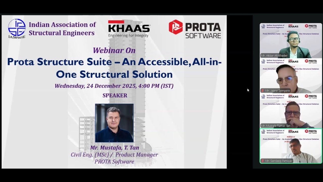 ProtaStructure Suite 2026 –Advanced Structural Design Webinar | IAStructE & KHAAS Software Solutions