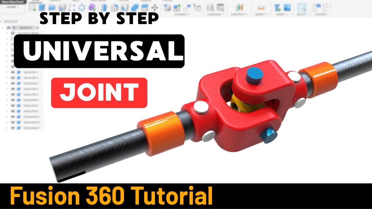 How to Design a Universal Joint in Autodesk Fusion | Step-by-Step Tutorial