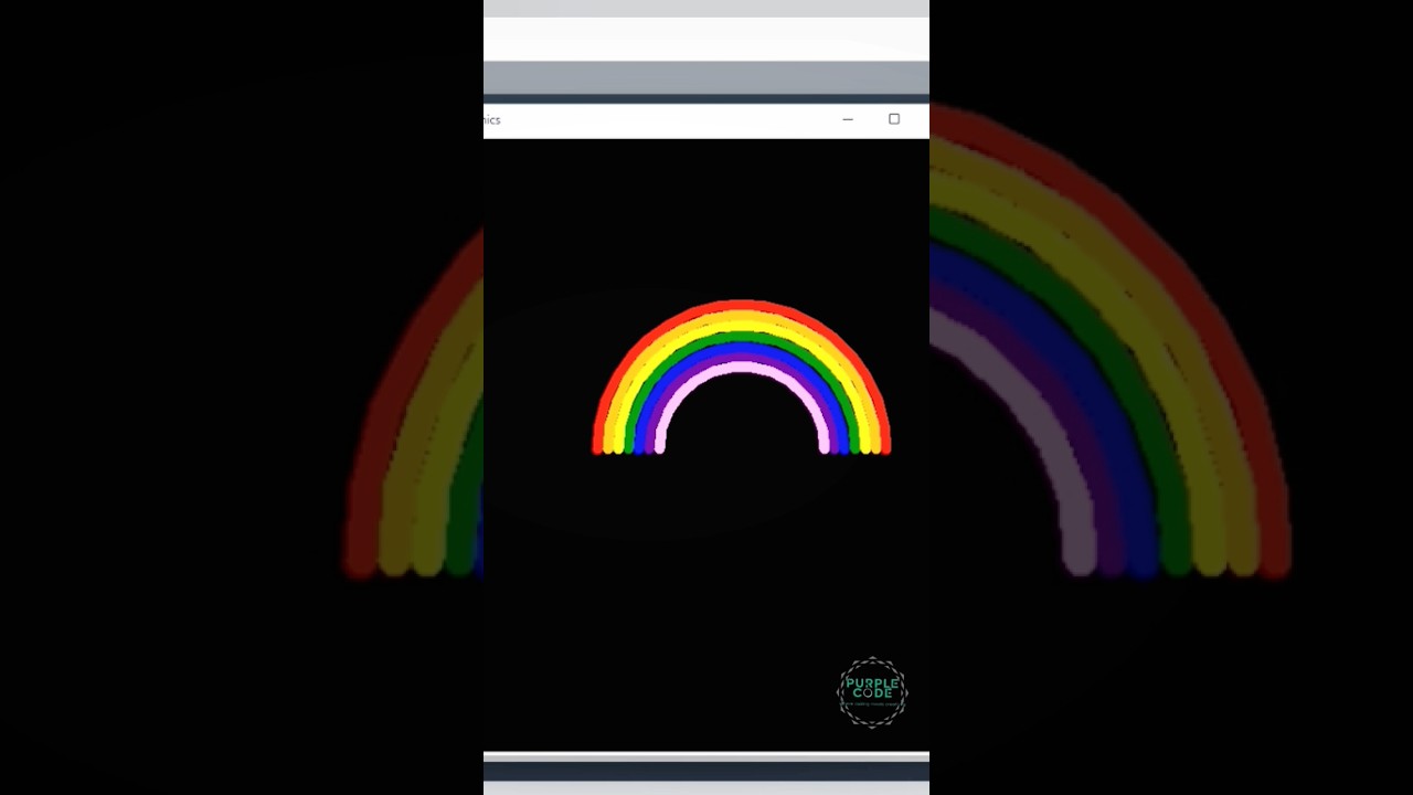 Rainbow using python turtle @PurpleCode404 #python  #pythonprogramming #turtle