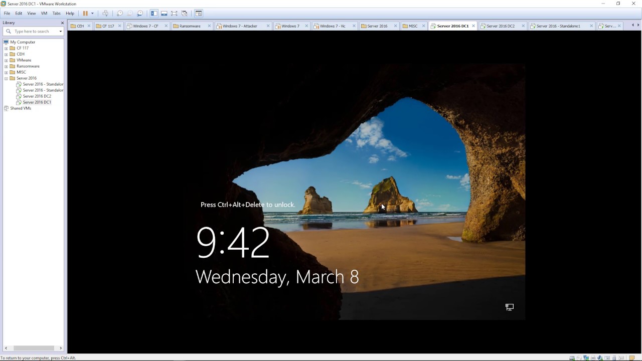 Server 2016 - 1 - Lab setup