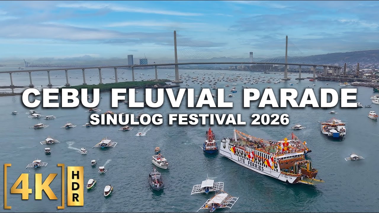 The 2026 SINULOG FLUVIAL PARADE Full Show! From Mandani Bay to Pier 1 | Cebu City, Philippines