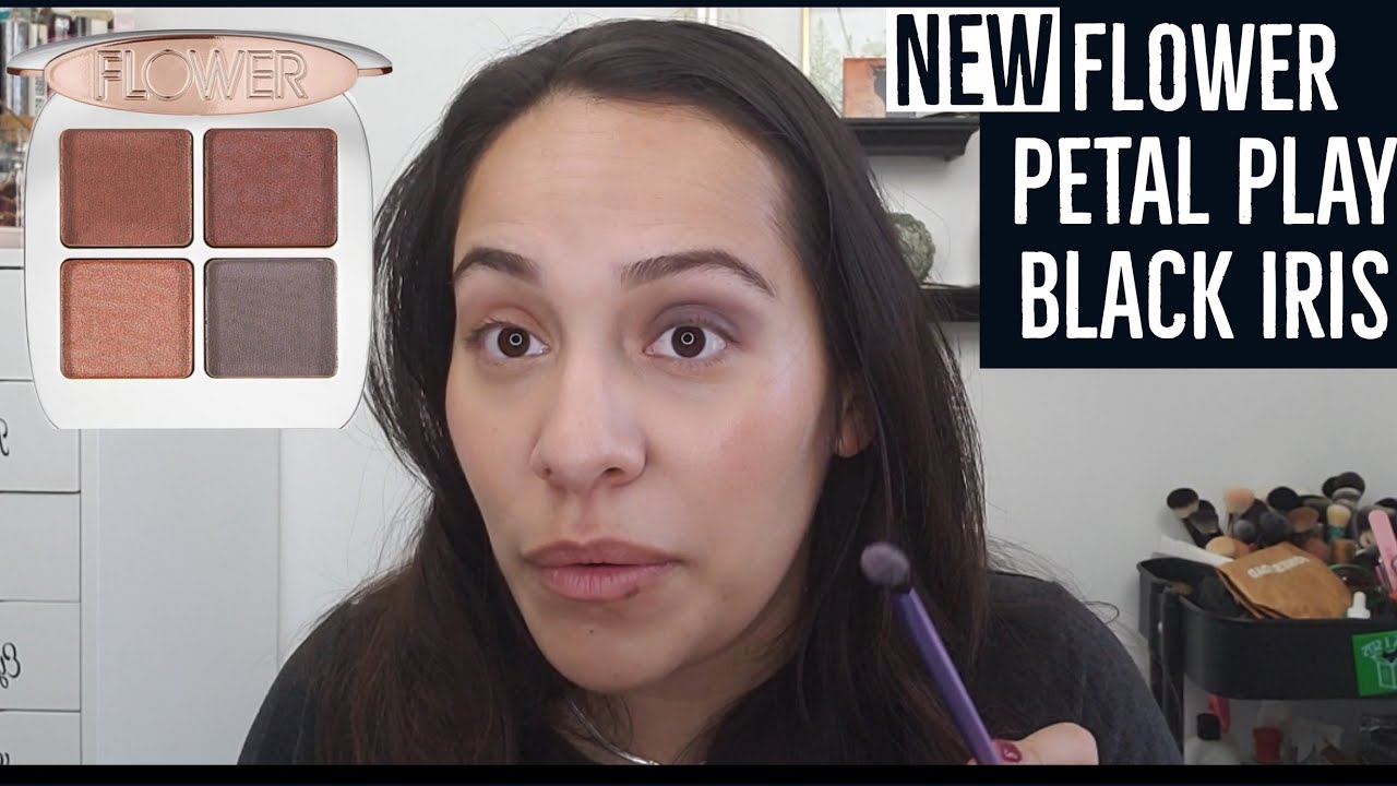 NEW 🌟 FLOWER BEAUTY PETAL PLAY SHADOW QUAD -BLACK IRIS