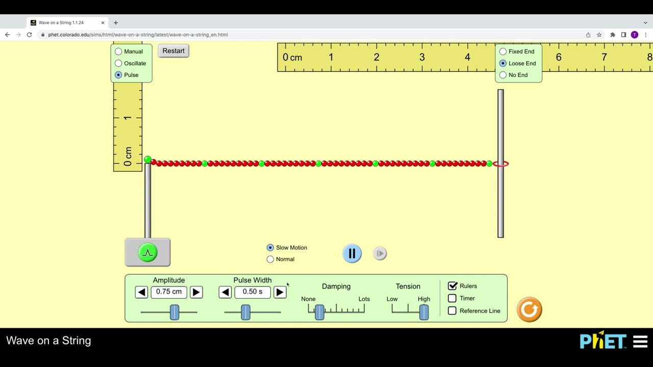 Waves on a string demo amplitude