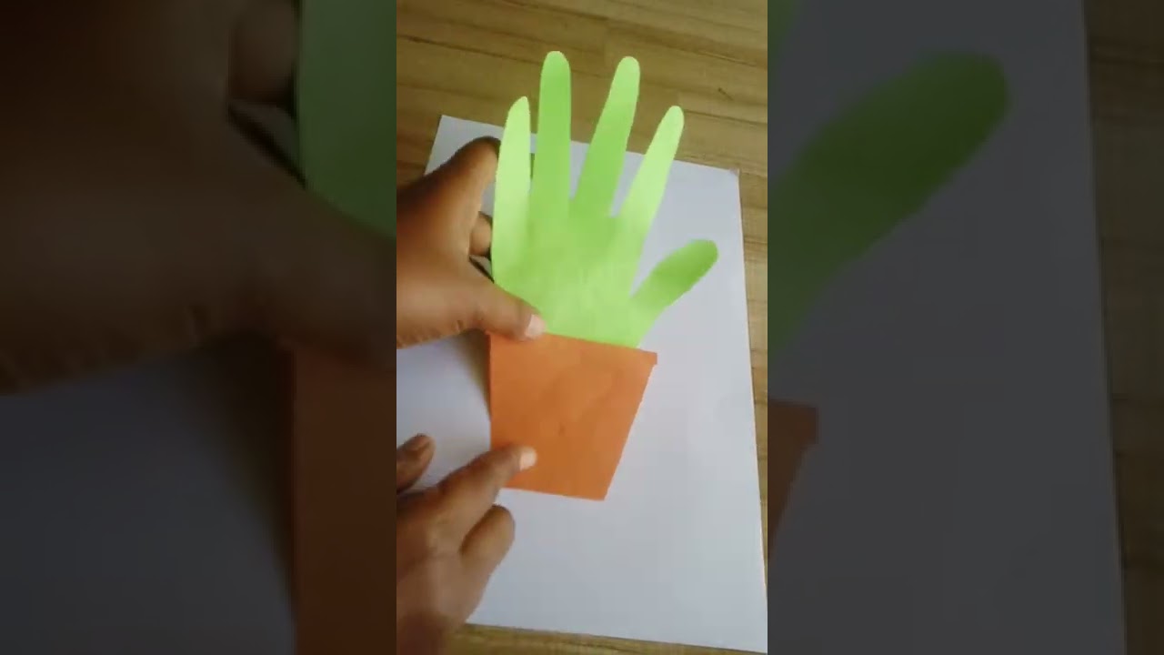 easy Handprint mothers day craft for kids|kids school activity|one minute craft|#shorts