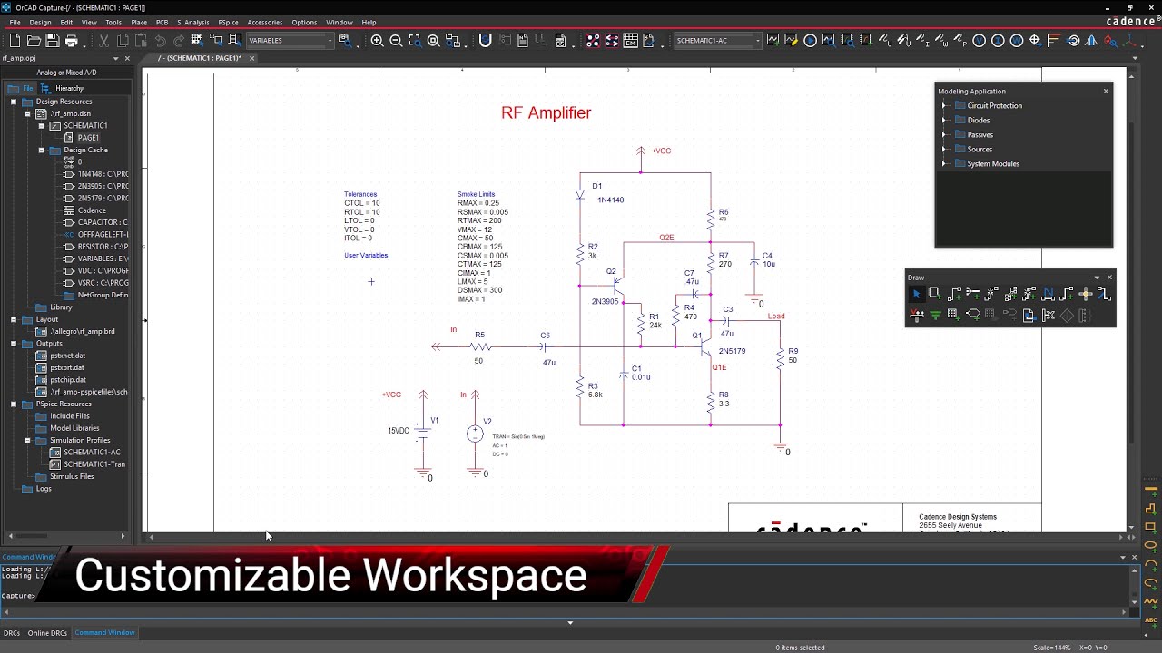 Customizable Workspace | OrCAD Capture
