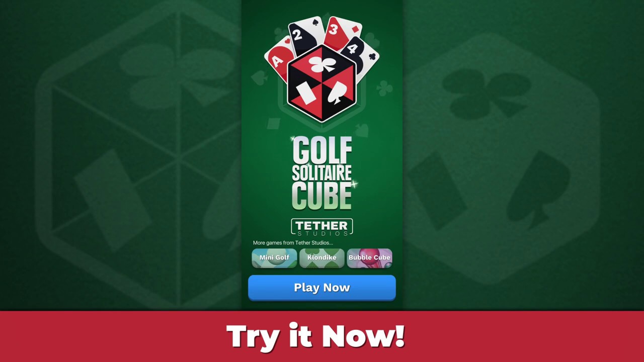 Golf Solitaire Cube by Tether Studios - iOS and Android
